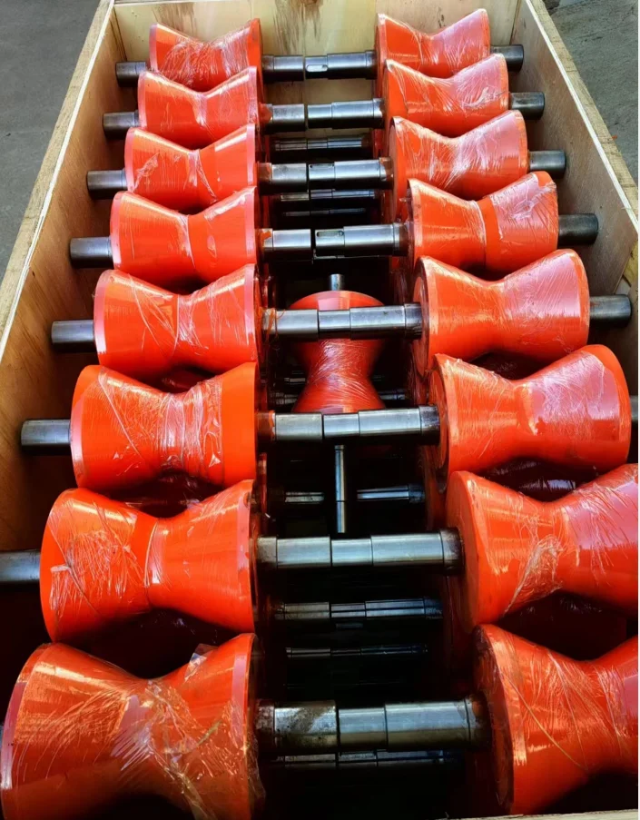 Factory Custom Polyurethane Pipeline Conveyor V Rollers - Buy ...