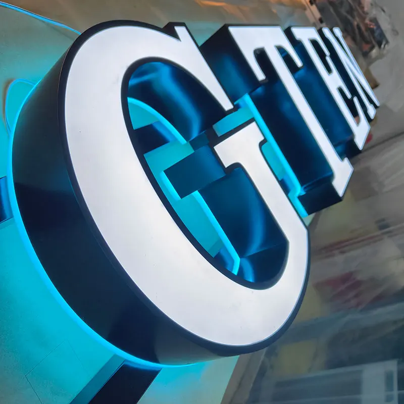Custom LED Outdoor Wall 3D Acrylic Logo Business Signage
