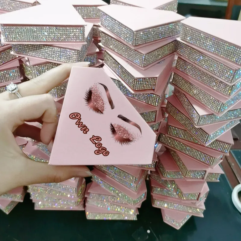 Shop Our Rose Gold Glitter Dripping Packaging Box for Eyelashes