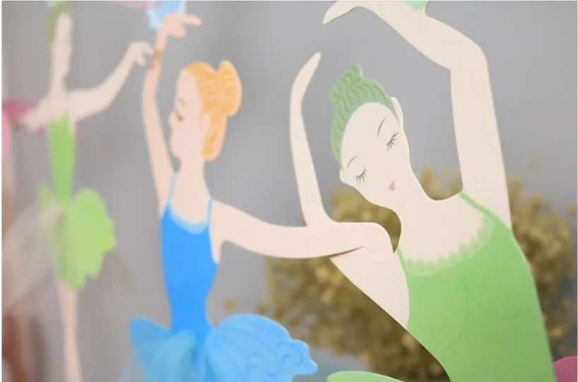 Ballerina Theme Paper Flags Signs Banners Garland for Children Kids ...
