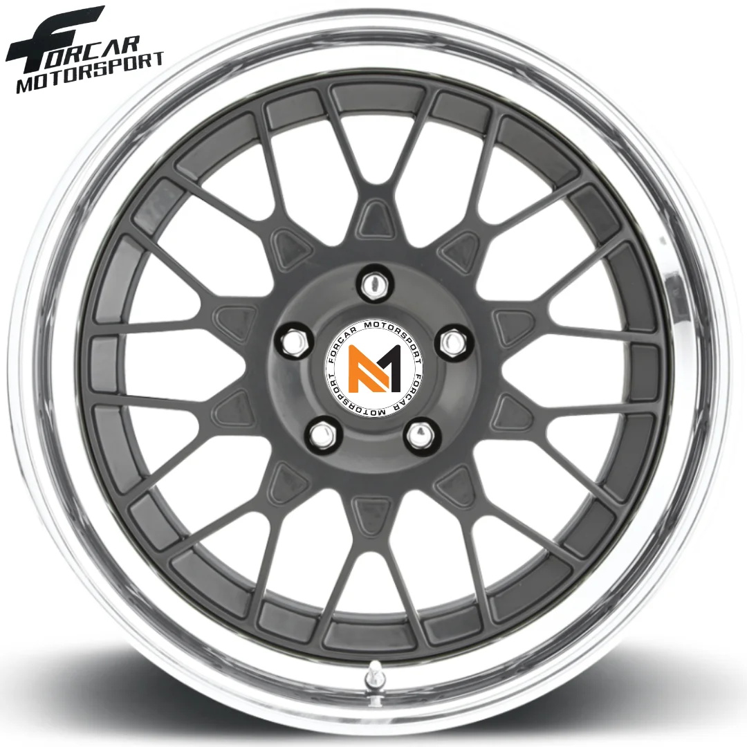 Custom 2 Piece Forged Wheels Polished Barrel Passenger Car Alloy Wheel ...