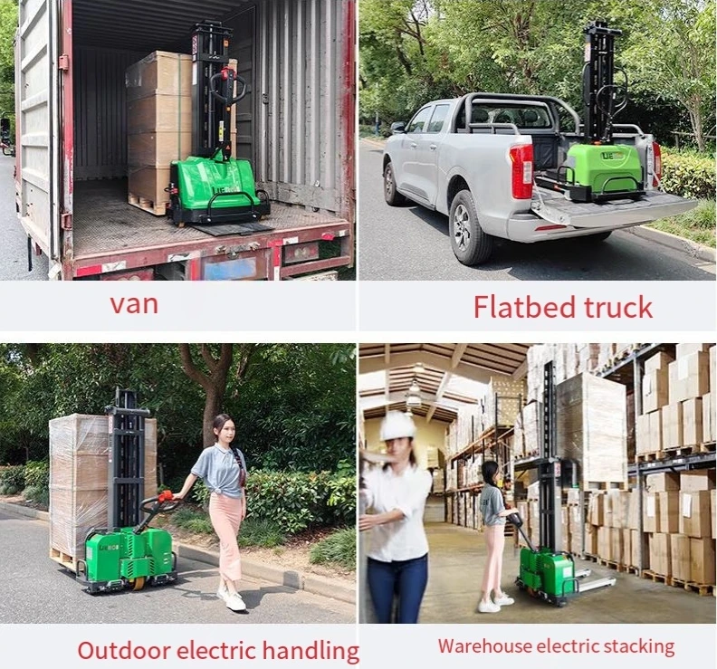 Liebo Self-loading Semi Electric Stacker Self Lifting Stacker Hot ...