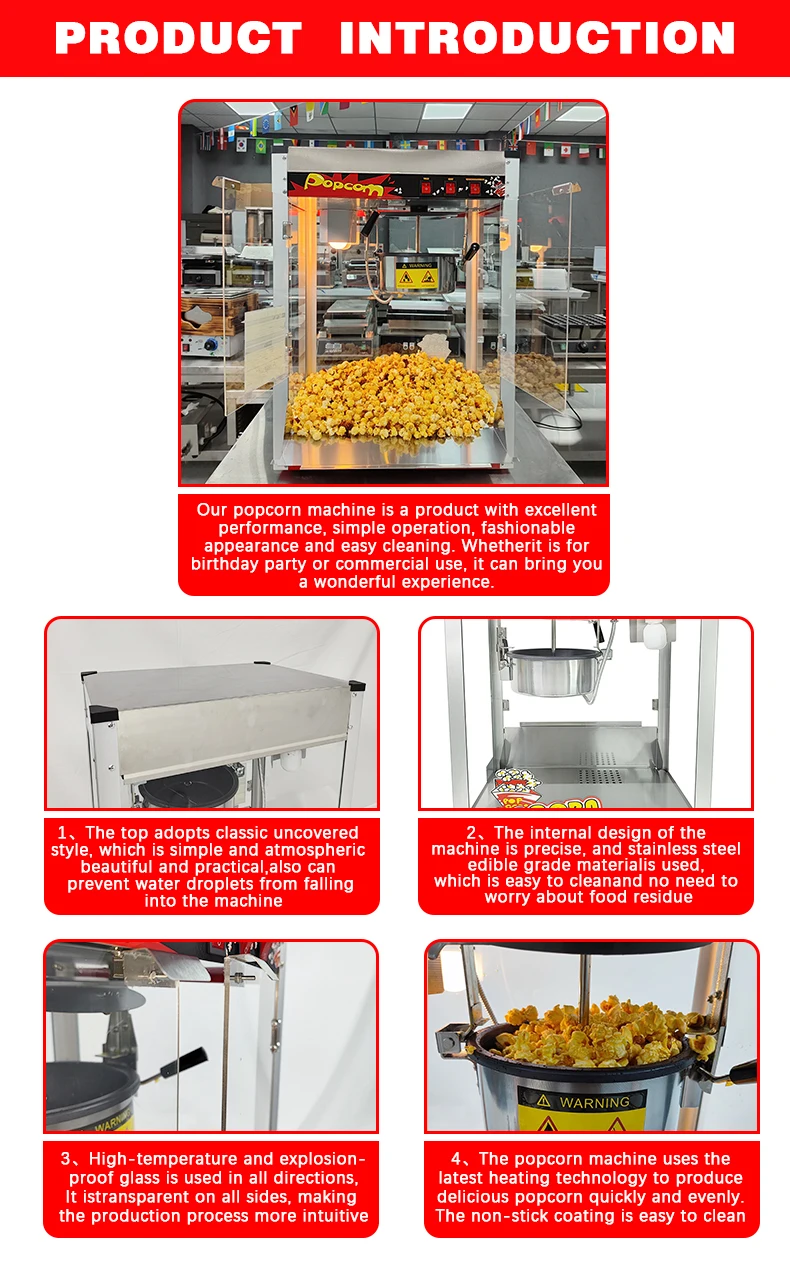 Commercial Popcorn Vending Machine Electrical Ball Popcorn Maker ...