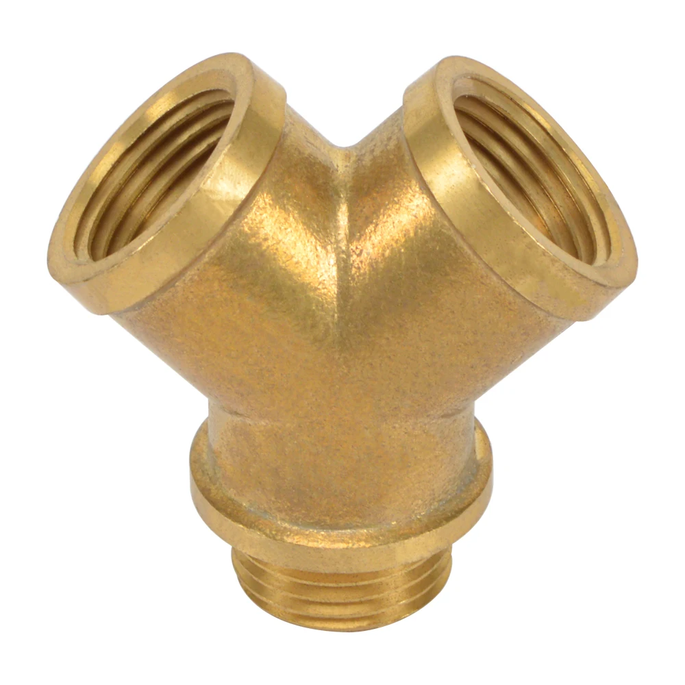 Bsp Thread Pn 16 Forged Brass Three Ways Connector Y Type Pipe Fittings ...