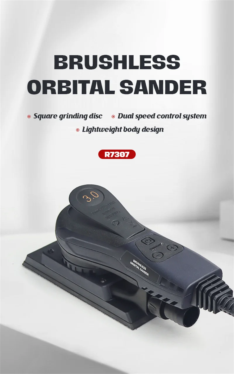 New Design Brushless Electric Orbital Sander - 3.0mm