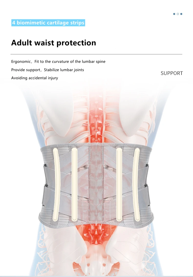 Adjustable Fully Elastic Nylon Back Pain Relief Tightening Brace ...