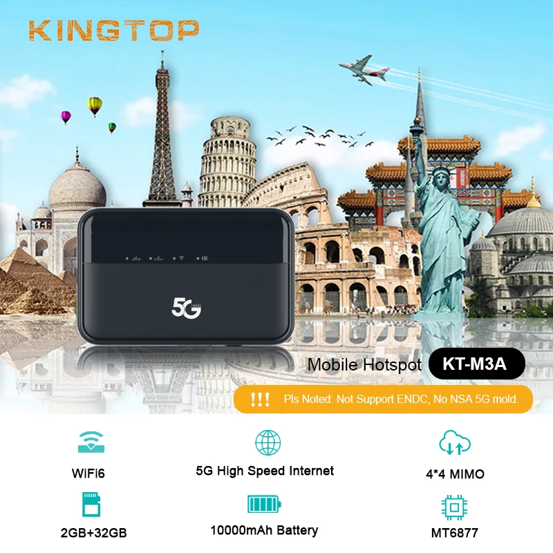 Kingtopmini Mobile Portable Hotspot Mi-fi 3g 4g Lte 5g Wireless Wifi ...