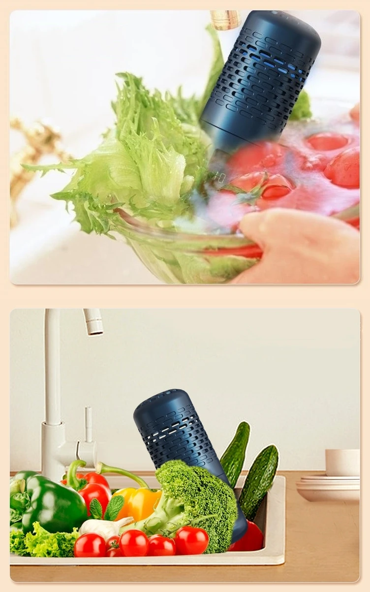 Fruit And Vegetable Washing Machine Portable Wireless Ultrasonic Food ...