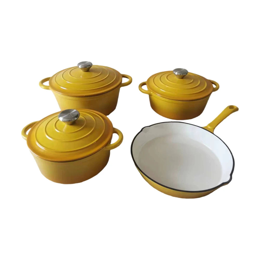 Hot Selling Customized Enamel Cast Iron Cookware Set Eco-Friendly ...