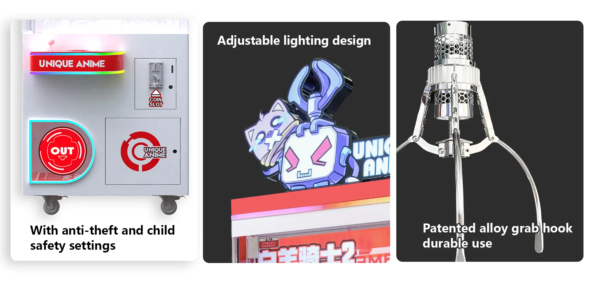 Button And Joystick Control The Claw Crane To Get Dolls Machine Toy ...