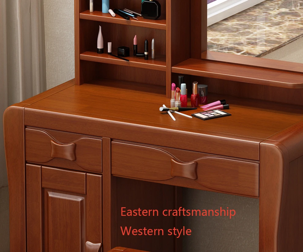 Chinese Solid Wood Dressing Table - Stylish & Functional