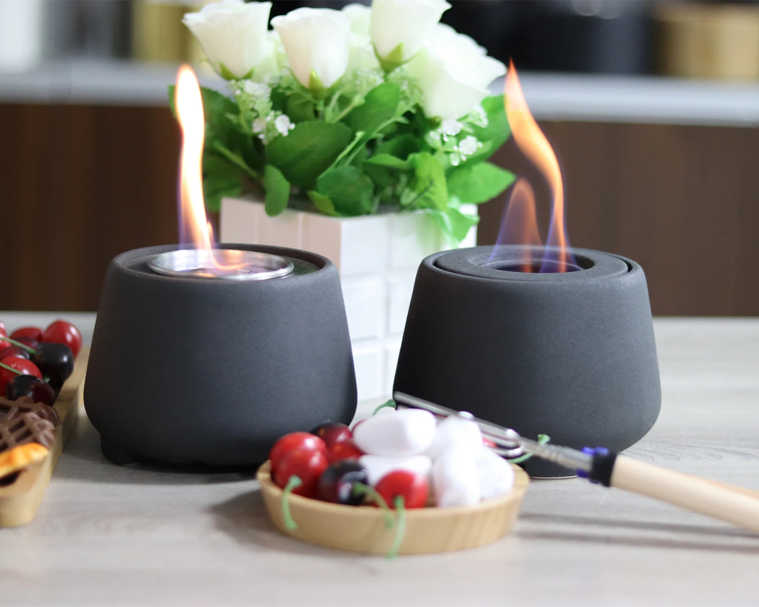 New Design Ceramic Tabletop Fire Pit Mini Fire Pit Rubbing Alcohol ...