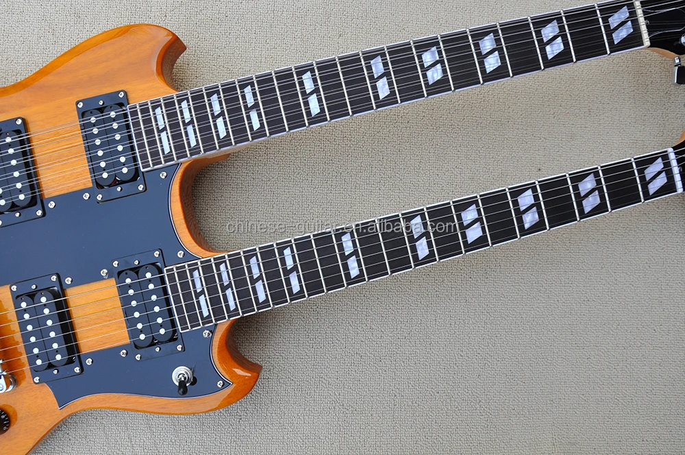 Flyoung Double Neck Electric Guitar - 6 & 12 Strings, Right Handed ...