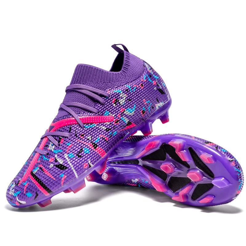 Alibaba.com: Purple AG Long Nail Competitive Football Shoes, durable breathable design ...