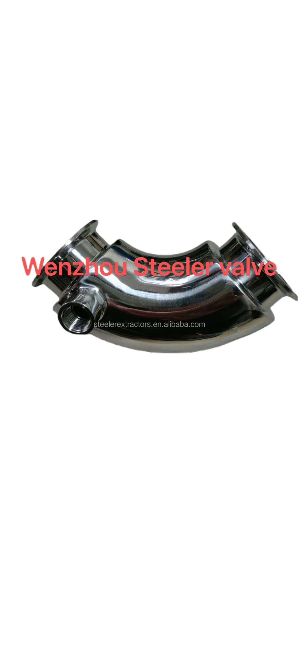 SS304 Heating Jacketed 90 Degree Elbow Jacketed Tee Sanitary Tube ...