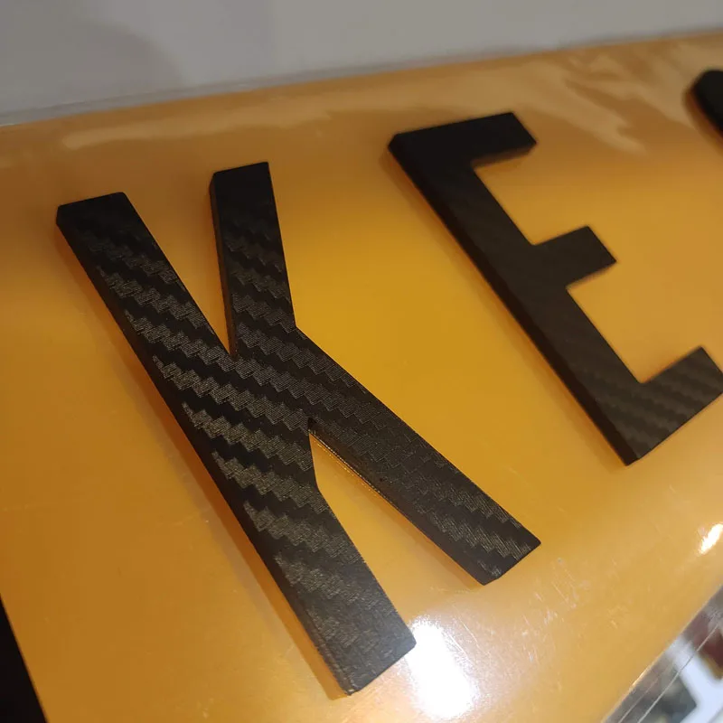 Custom Acrylic Letters with 3M Adhesive for Car Plates