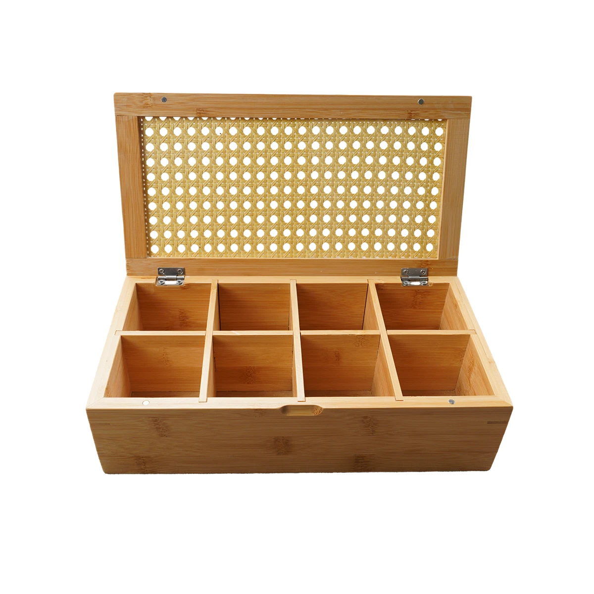 New Wooden Food Box Organizer Natural Bamboo Box Storage Organizer With ...