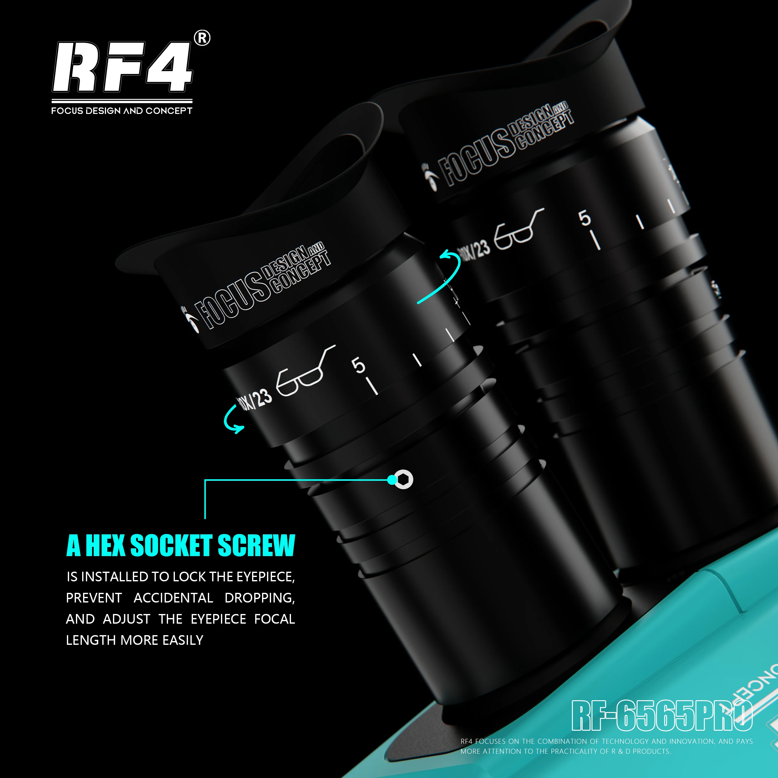 RF4 HD Trinocular Stereo Microscope - Perfect for Iphone Repair