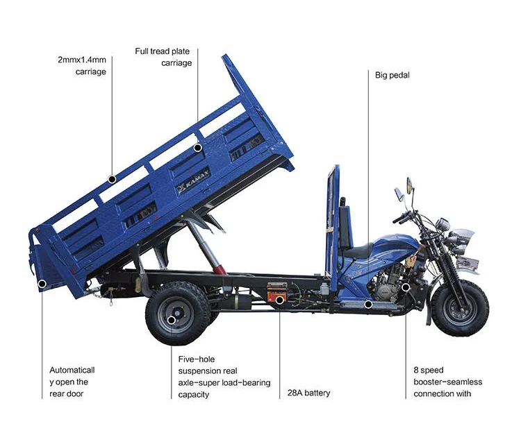 250CC Water Cooling Customized Double Wheel 5 Wheel Motorcycle Double ...