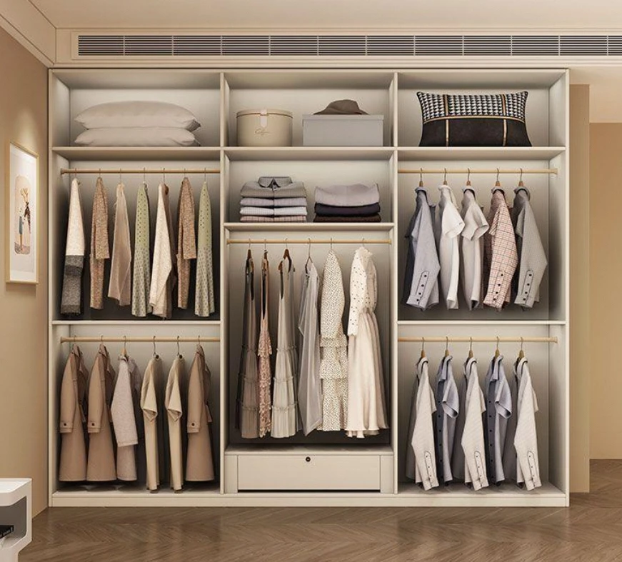 Modern Minimalist Wardrobe Combination Furniture Cloakroom Storage Two ...
