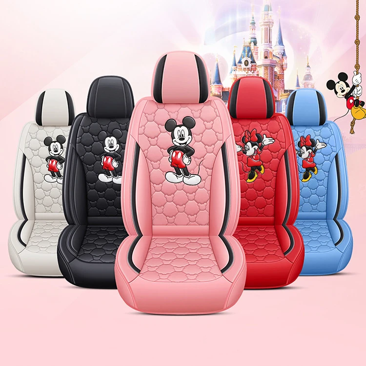 Wholesale car seat cover pu leather universal blue black and white cheap ladies car seat covers waterproof