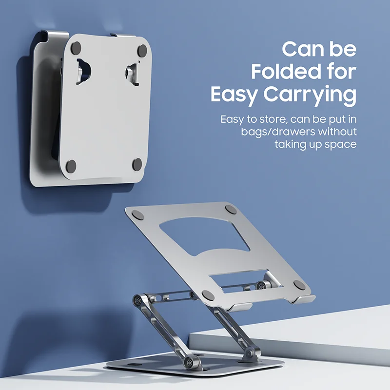 Ergonomically Designed Metal Laptop Stand - Adjustable Height