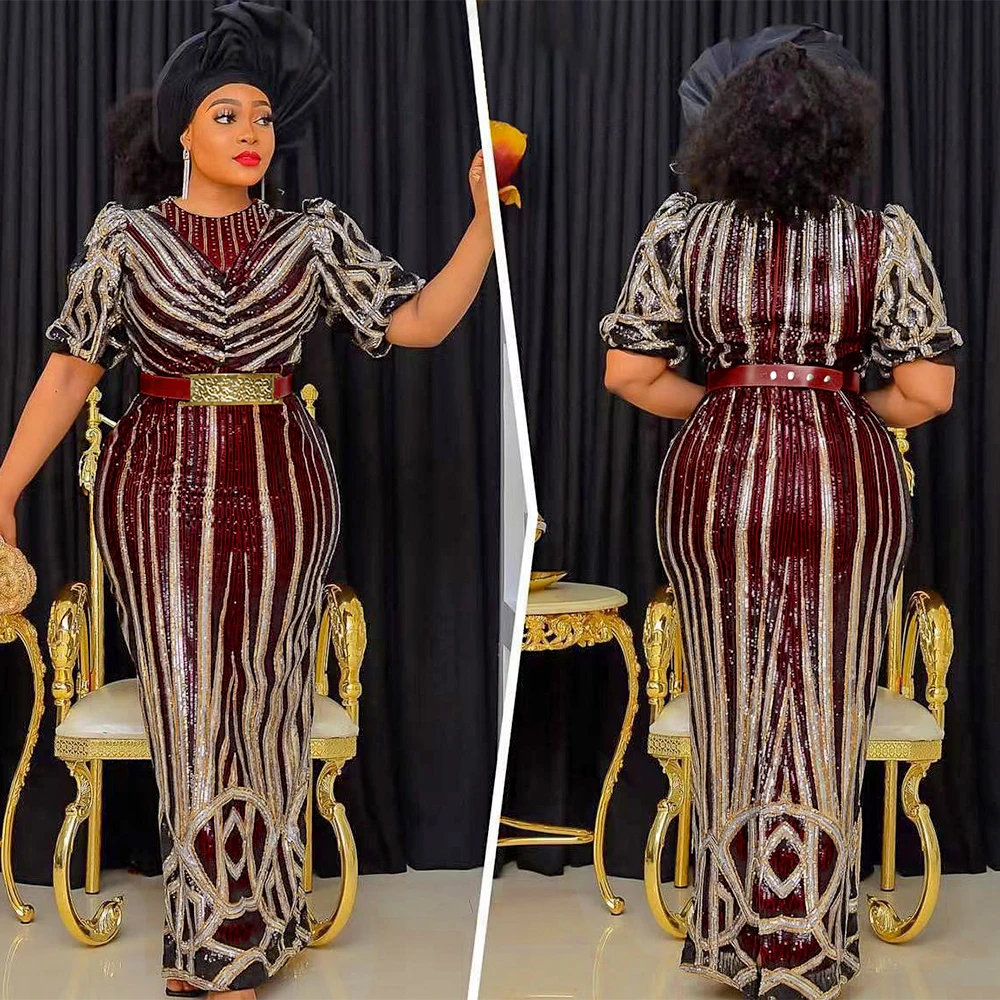 H & D Plus Size Turkey Dresses Withe Belt Fashion African Wear For ...