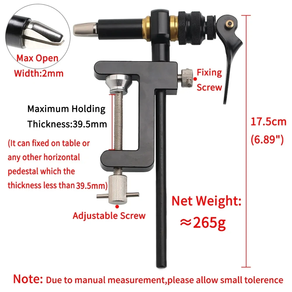 360 Degree Rotation Fly Tying Vise with Hardened Steel Jaws for Fishing ...