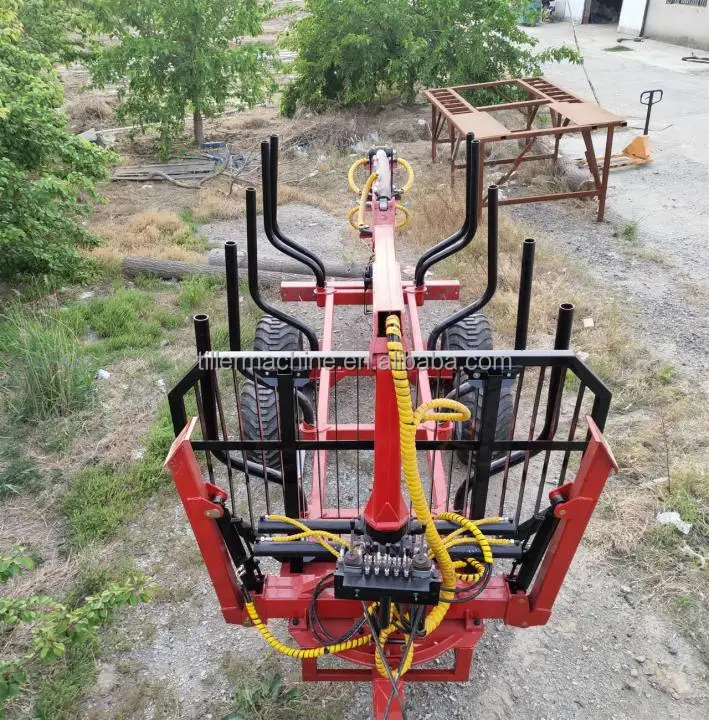 Customized7.8m Hydraulic Log Crane Grapple Forest Timber Grapple Mobile ...