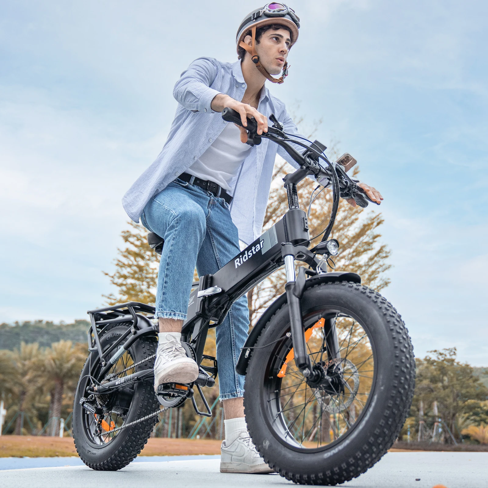 Us Stock Fold Dirt E Bike Fat Wheel Foldable Electric Bicycle 20 Inch ...