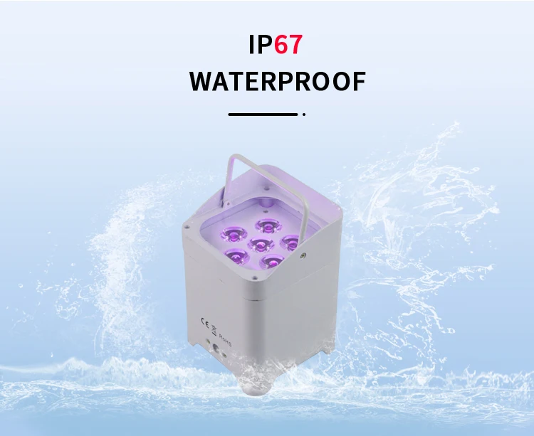 Outdoor Dmx 6pcs * 18w Rgbwa Dj Stage Lighting Uv Battery Powered ...