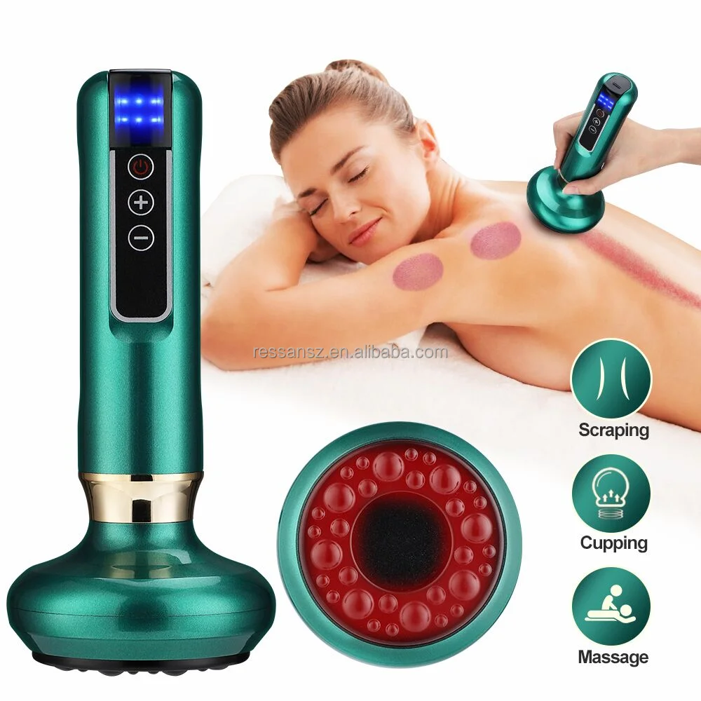 Electric Cupping Massage Body Guasha Scraping Massager Heating Vacuum