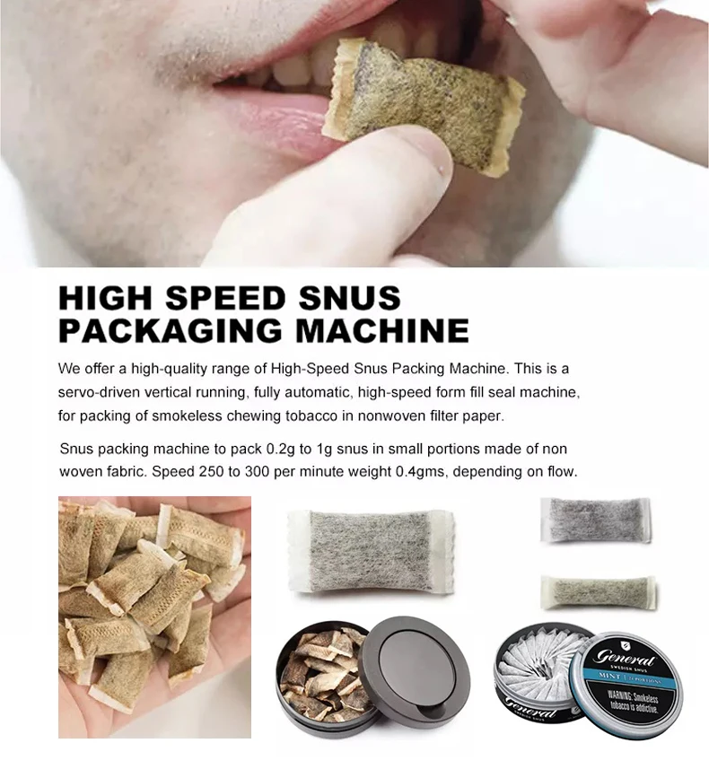 Automatic Snus Packing Machine - Efficient Tea Bag Packaging