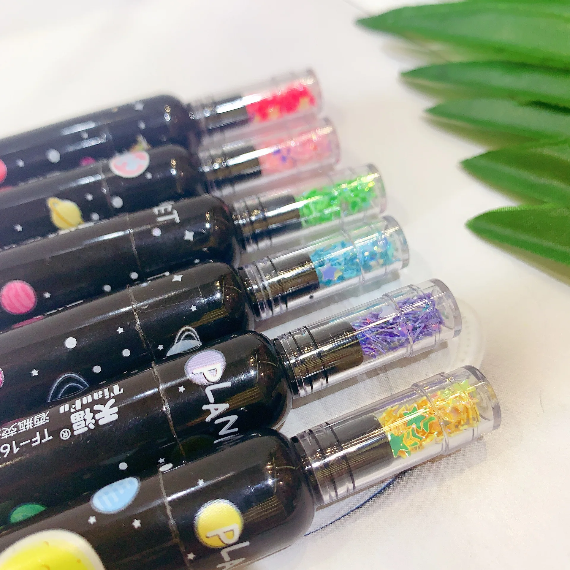 Red Wine Bottle Carton Style Sequins Highlighter Marker Mini ...