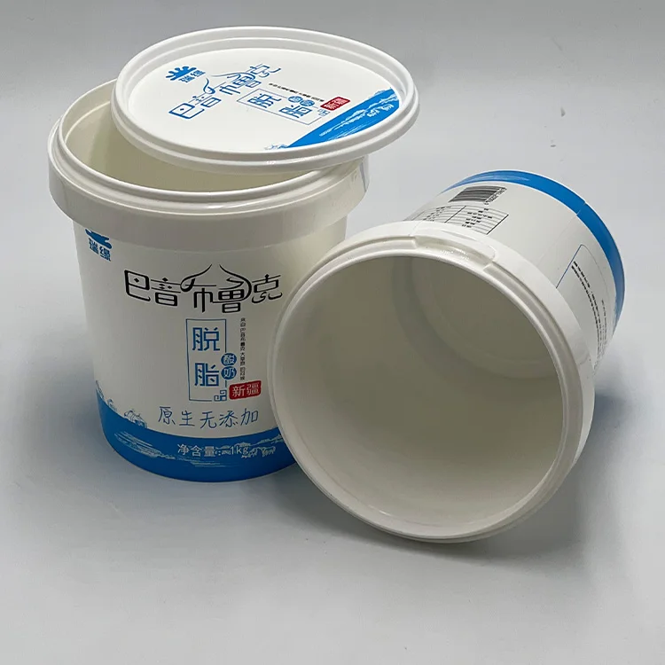 1l Plastic Yogurt Cup Container With Lid Pot De Yaourt - Buy Plastic ...