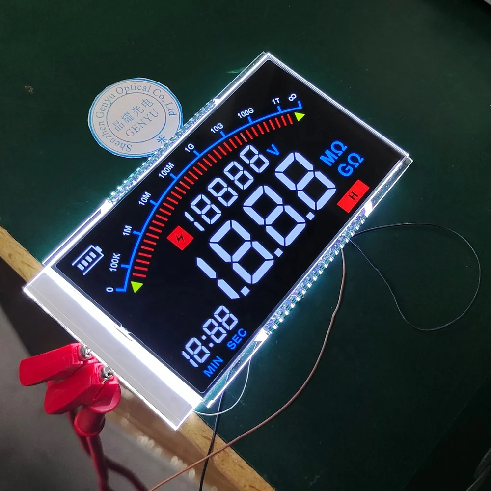 Customizable 7 Segment LCD Display - VA Liquid Crystal