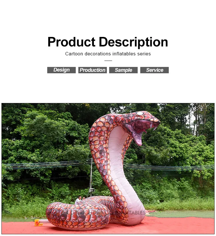 Customized Realistic Inflatable Animal Snake Model Advertising ...