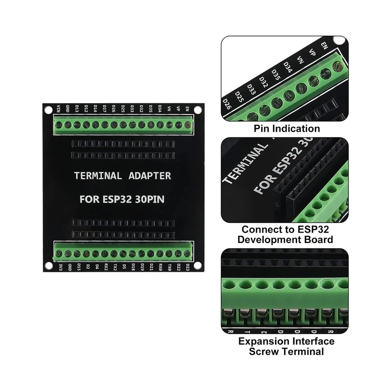Esp32 Breakout Board Gpio 1 Into 2 Compatible With 30 Pins + Bluetooth ...