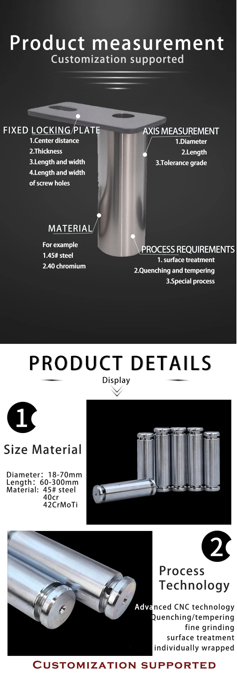 Professional Production of High-quality Galvanized Pin Shafts, Loader ...