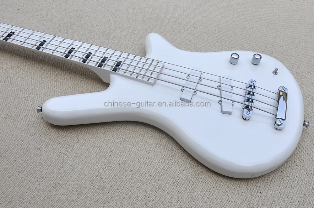 Flyoung White 4 Strings Electric Bass Guitar Professional Bass Guitar ...
