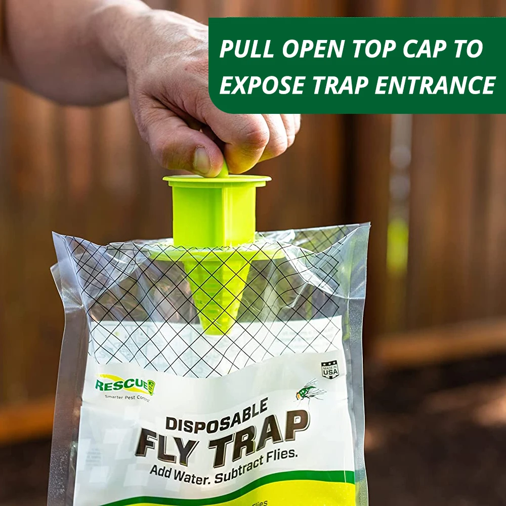 Outdoor Hanging Fly Trap Disposable Fly Trap Bag Non-toxic Fly Catcher ...