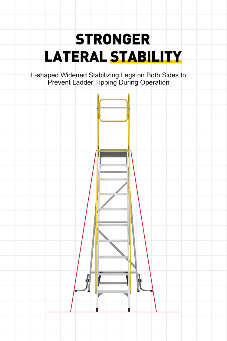 Factory Custom Industrial Ladder Aluminum Work Platform In The High ...