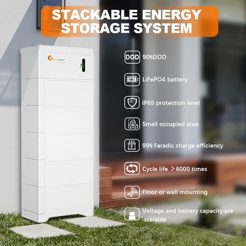 Felicitysolar 25kwh Batteries 10kwh Stacked 50ah Lifepo4 Battery Pack ...