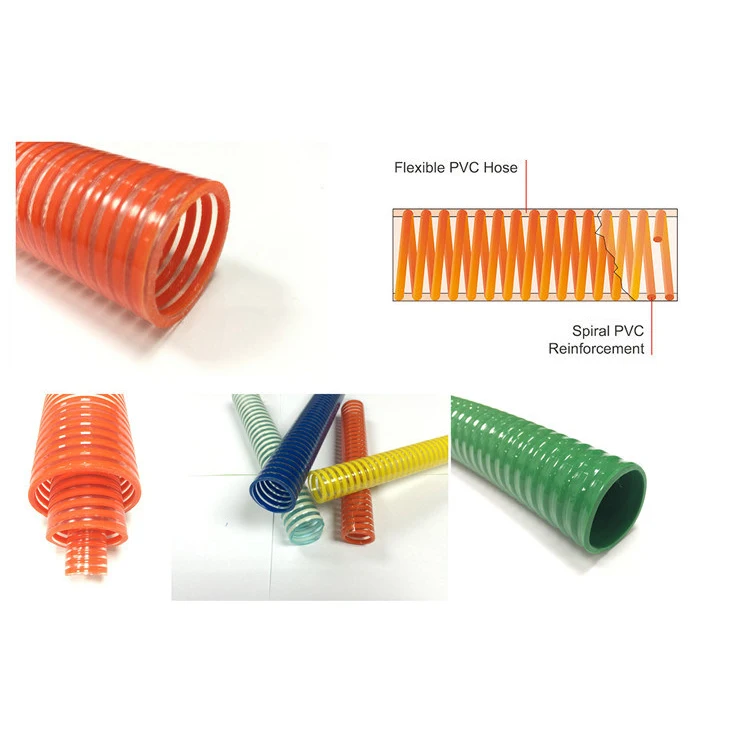 Flexible Plastic Reinforced PVC Helix Water Pump Suction Discharge ...