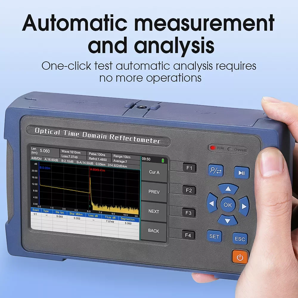 ZDXUNKE 100KM Pro Mini OTDR Reflectometer for GPON EPON Testing