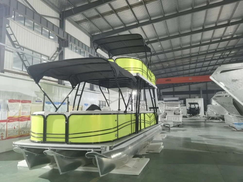 Allshine Double Decker Luxury Leisure Tritoon Camping Party Aluminum ...