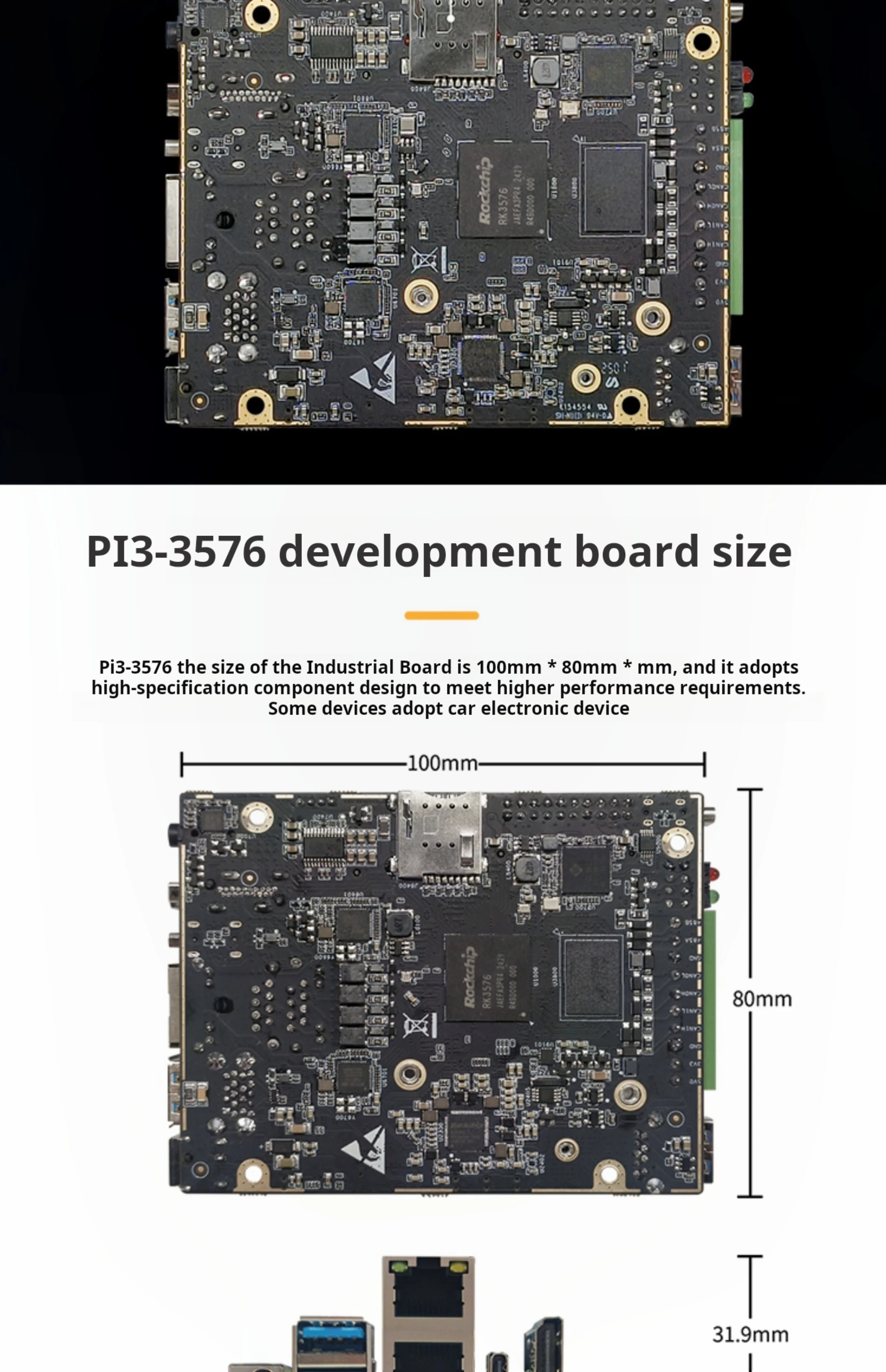 Chipbooard Neardi Pi 3-3576 Development Board Rockchip RK3576 Maker Android , Embedded Linux ...