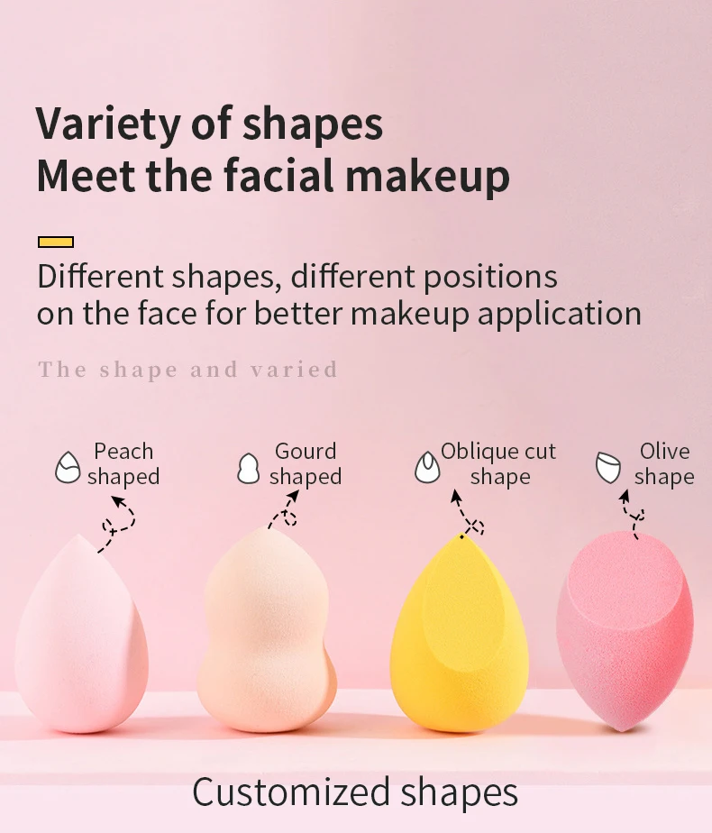 8pcs Cosmetic Sponge Latex-free And Vegan Beauty Sponge Set Make Up ...