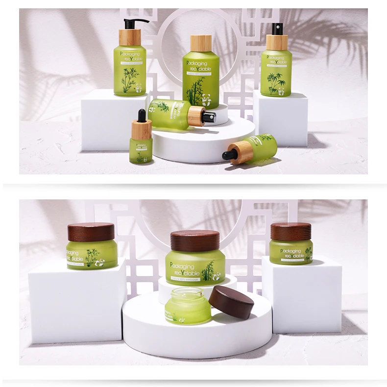 Eco Friendly Slanted Shoulder Green Frosted Pump Spray Bottle with ...