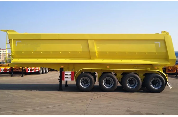 Made In China Rear Dump Semi-trailer Tri-axle U Shape Hydraulic Dumping ...